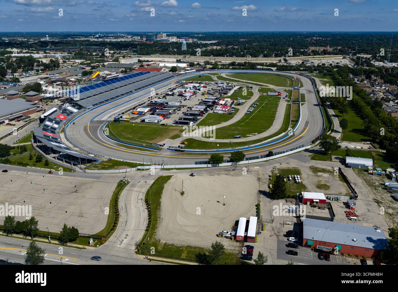 WEST ALLIS, WI USA - August 22, 2025: Aerial view of The Milwaukee Mile ...