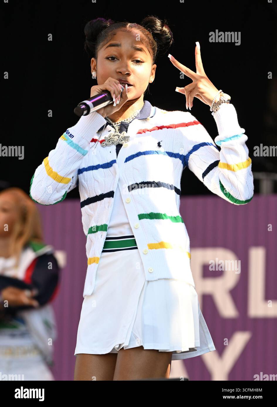 Flushing NY, USA. 23rd Aug, 2025. That Girl Lay Lay performs during ...