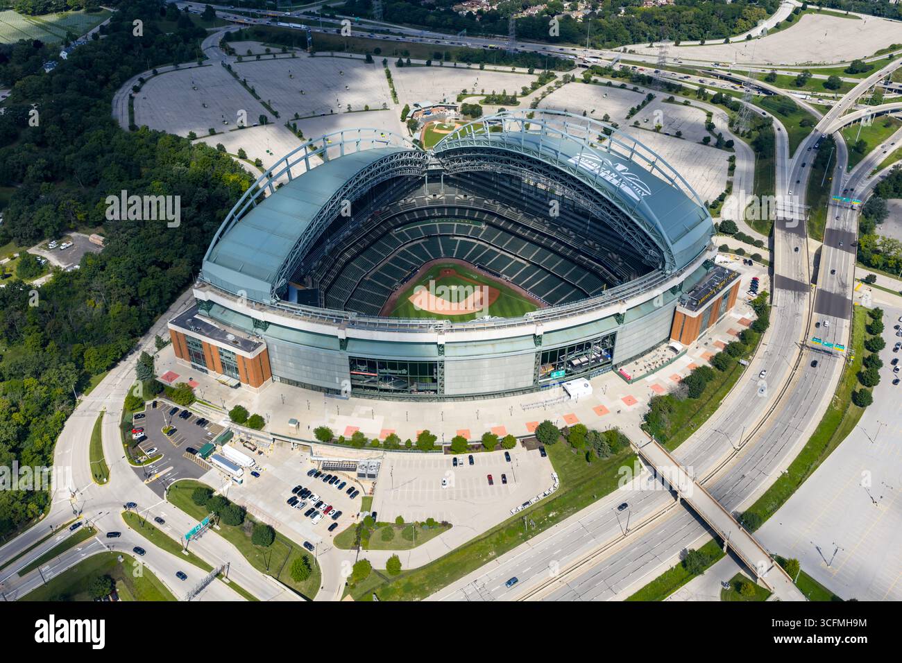 MILWAUKEE, WI USA - August 22, 2025: Aerial view of American Family ...