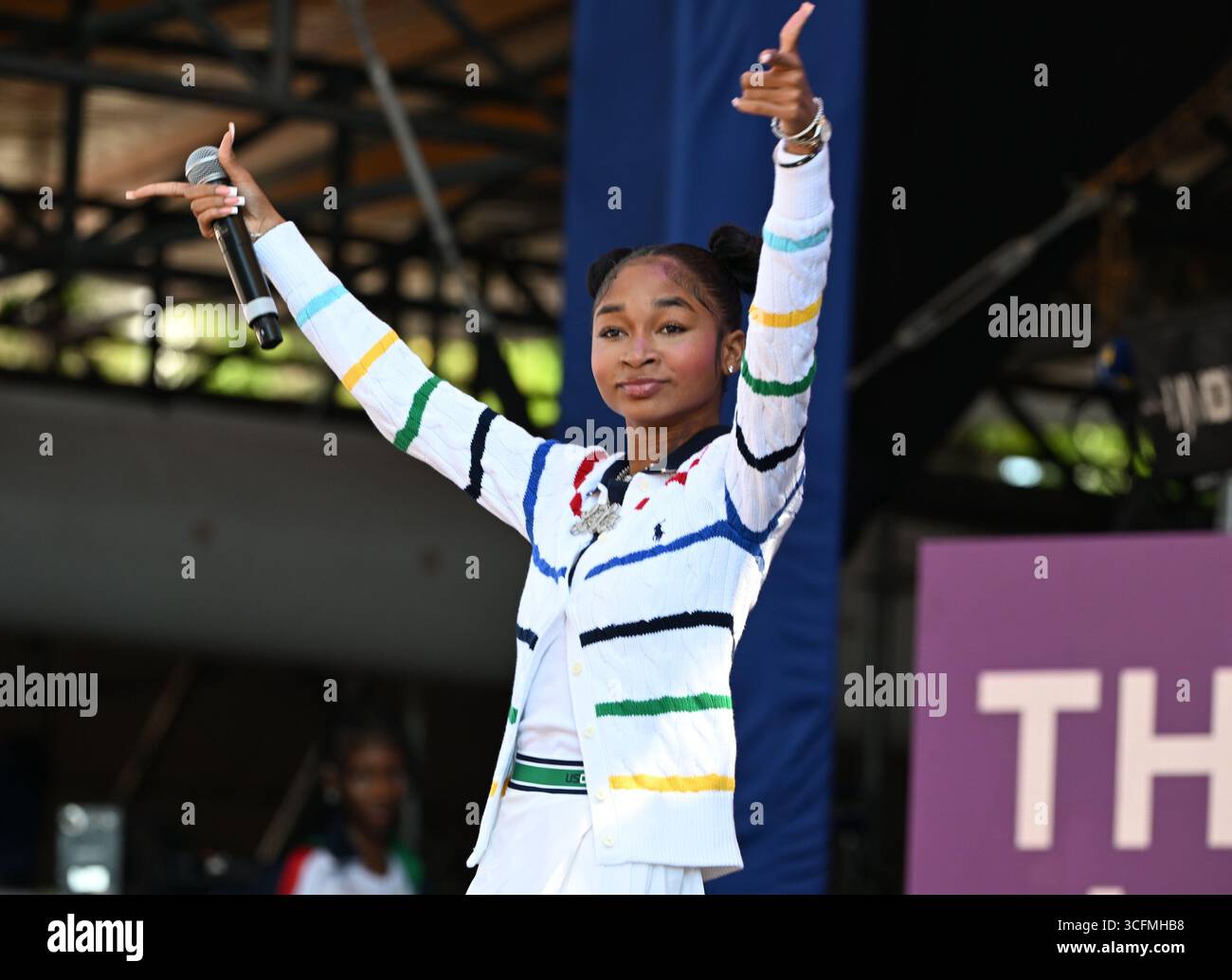 FLUSHING NY- AUGUST 23: That Girl Lay Lay performs during Arthur Ashe ...
