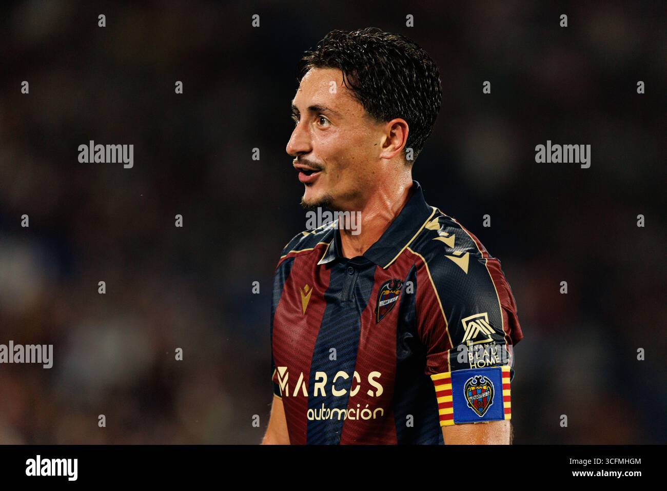 Valencia, Spain. 23rd Aug 2025; Pablo Martinez (UD Levante) seen during ...