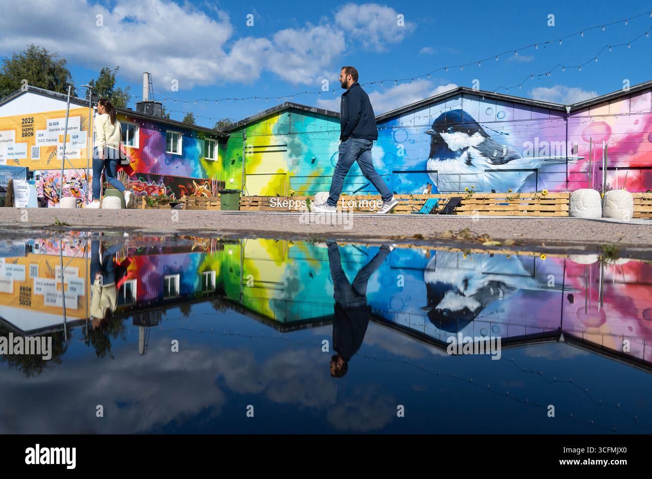Jonkoping, Jonkoping County, Sweden. 23rd Aug, 2025. People walking in ...