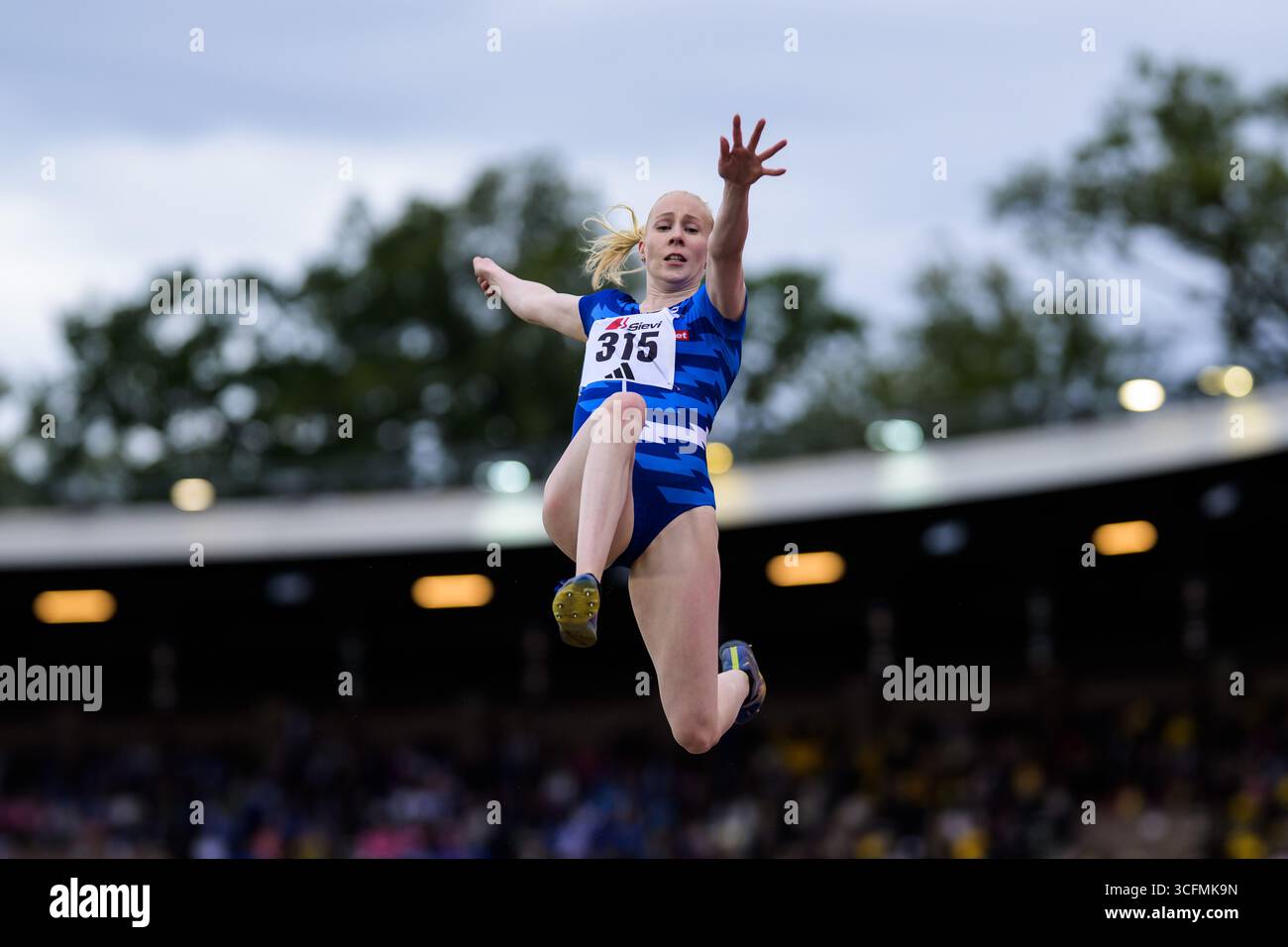 Minja Kurtti of, Finland. , . competes in women's long jump during day ...