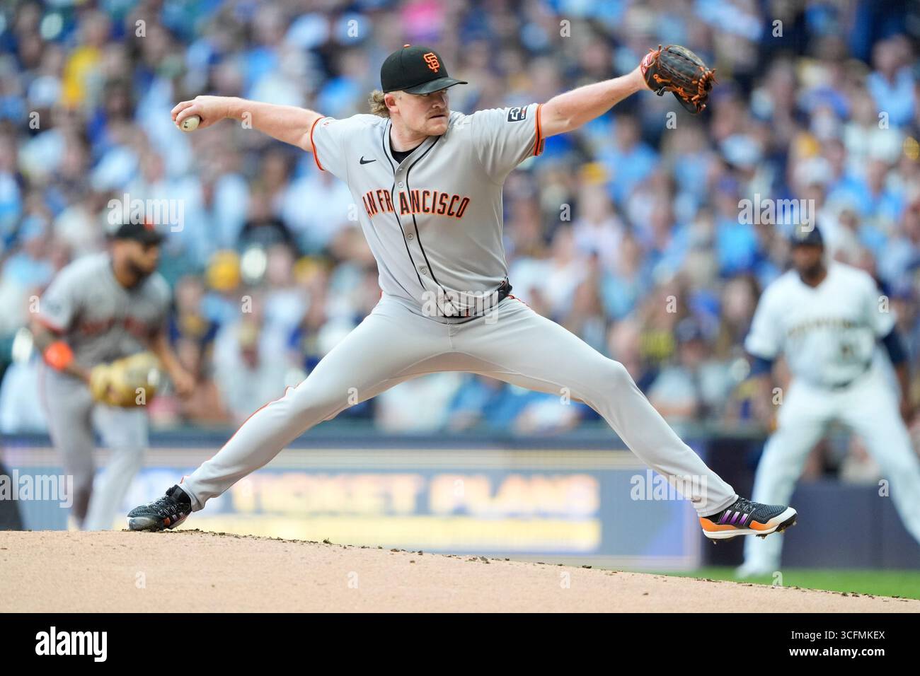 San Francisco Giants' Logan Webb pitches during the first inning of a ...