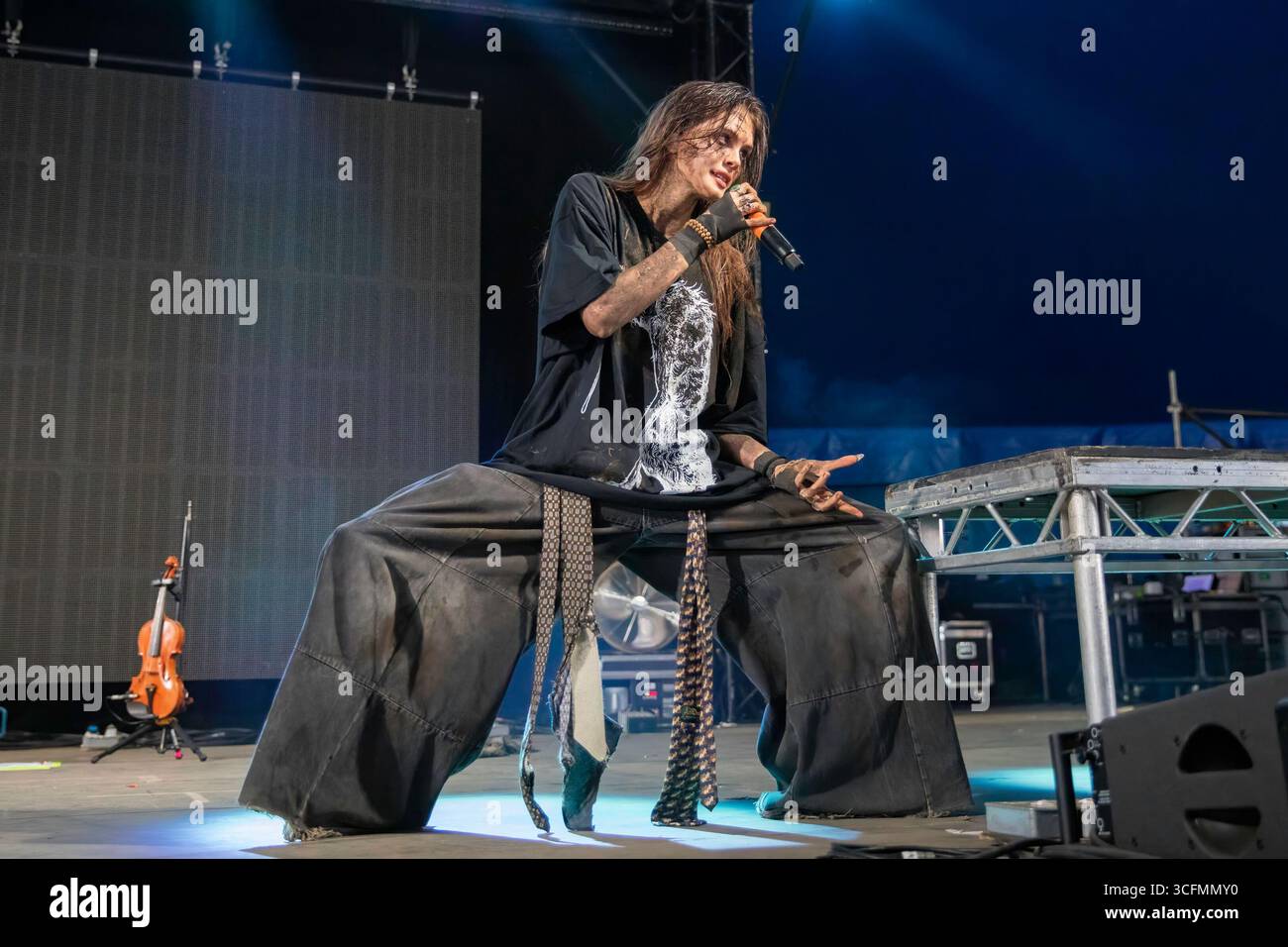 Leeds, England, 23rd August, 2025. Sofia Isella playing the Festival Republic Stage at Leeds ...