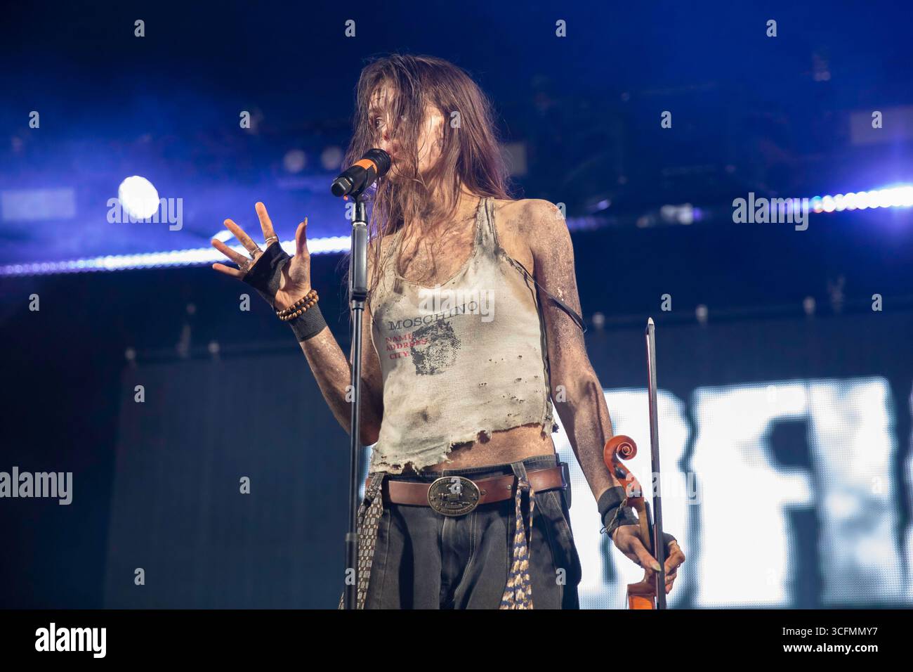 Leeds, England, 23rd August, 2025. Sofia Isella playing the Festival Republic Stage at Leeds ...