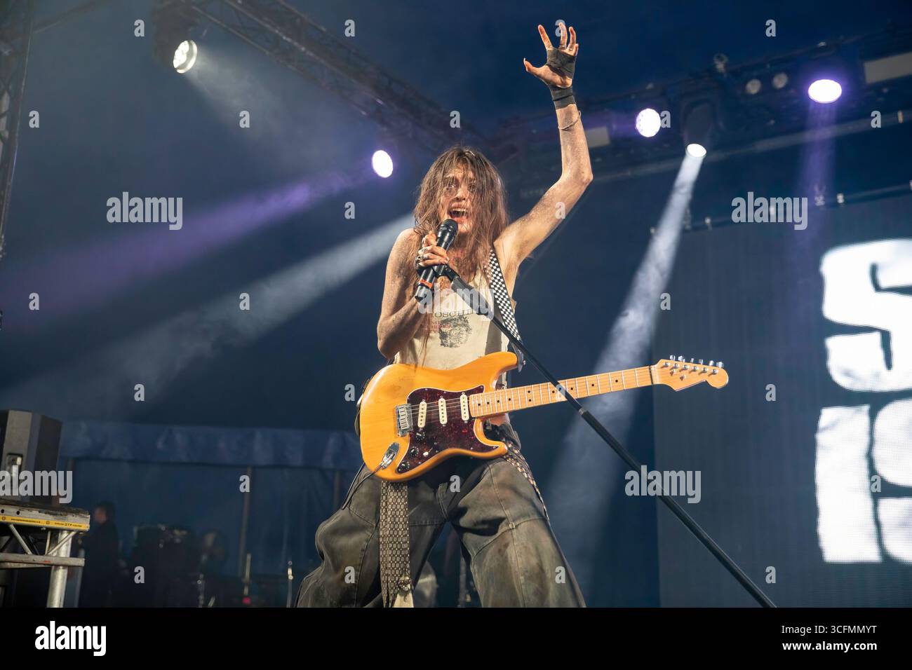 Leeds, England, 23rd August, 2025. Sofia Isella playing the Festival Republic Stage at Leeds ...