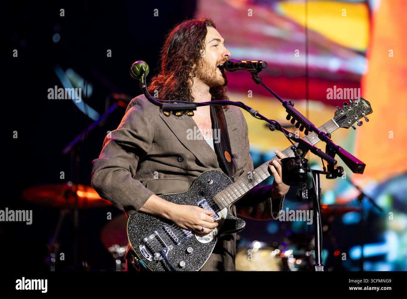 Leeds, England, 23rd August, 2025. Hozier headlining the Main Stage at ...
