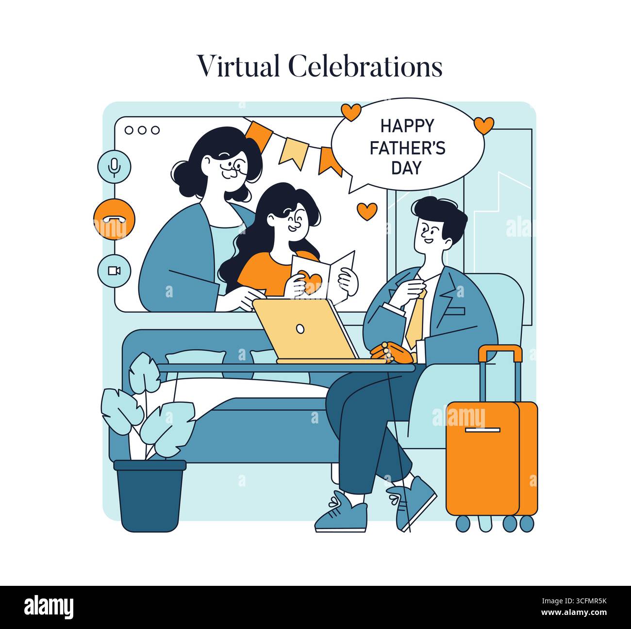 Video call joyful Cut Out Stock Images & Pictures - Alamy