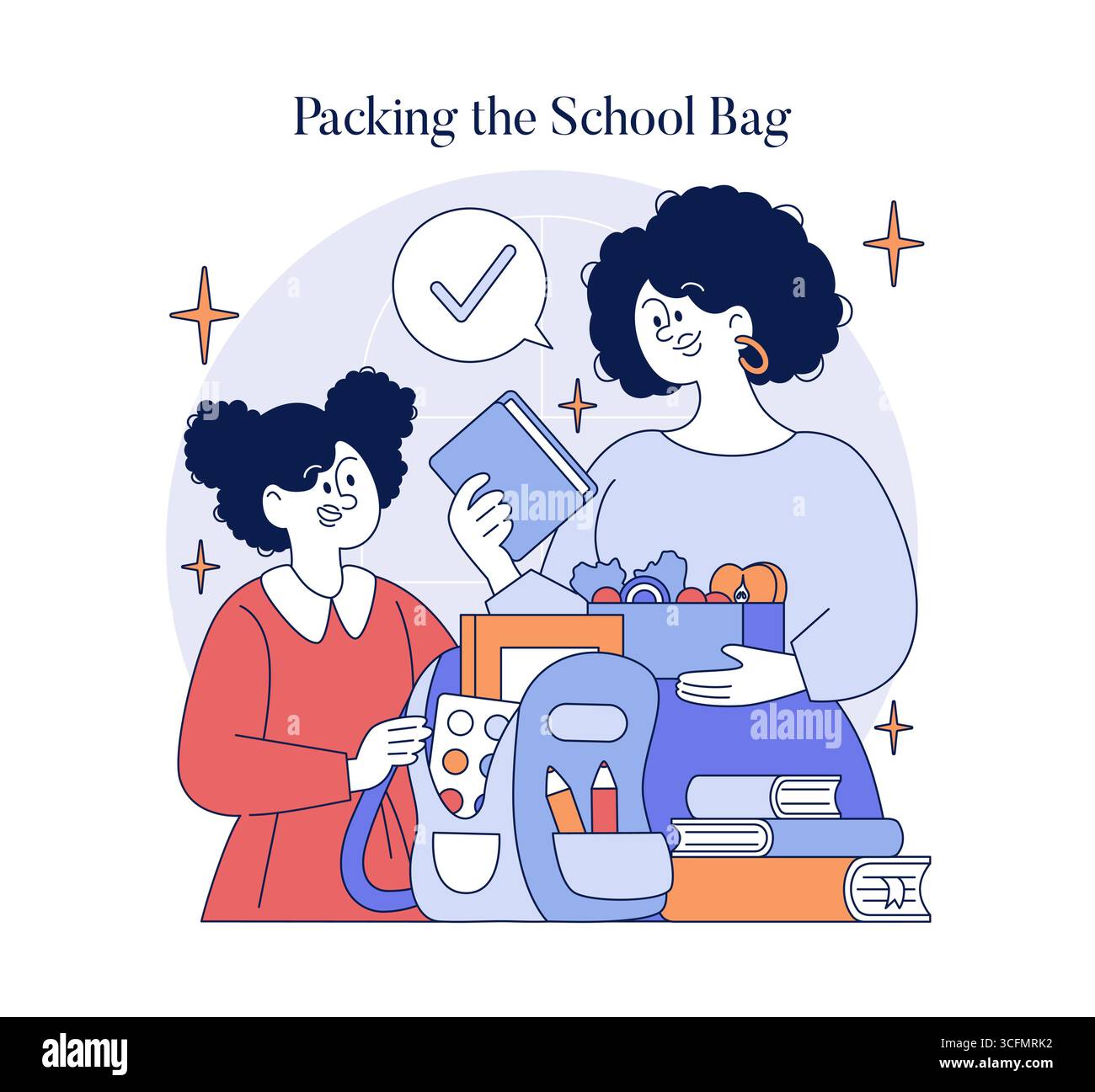 School supplies family bonding Cut Out Stock Images & Pictures - Alamy