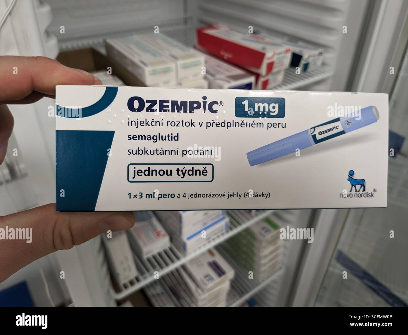 Prague,Czech Republic-May 6 2025: Ozempic semaglutide pen by Novo ...