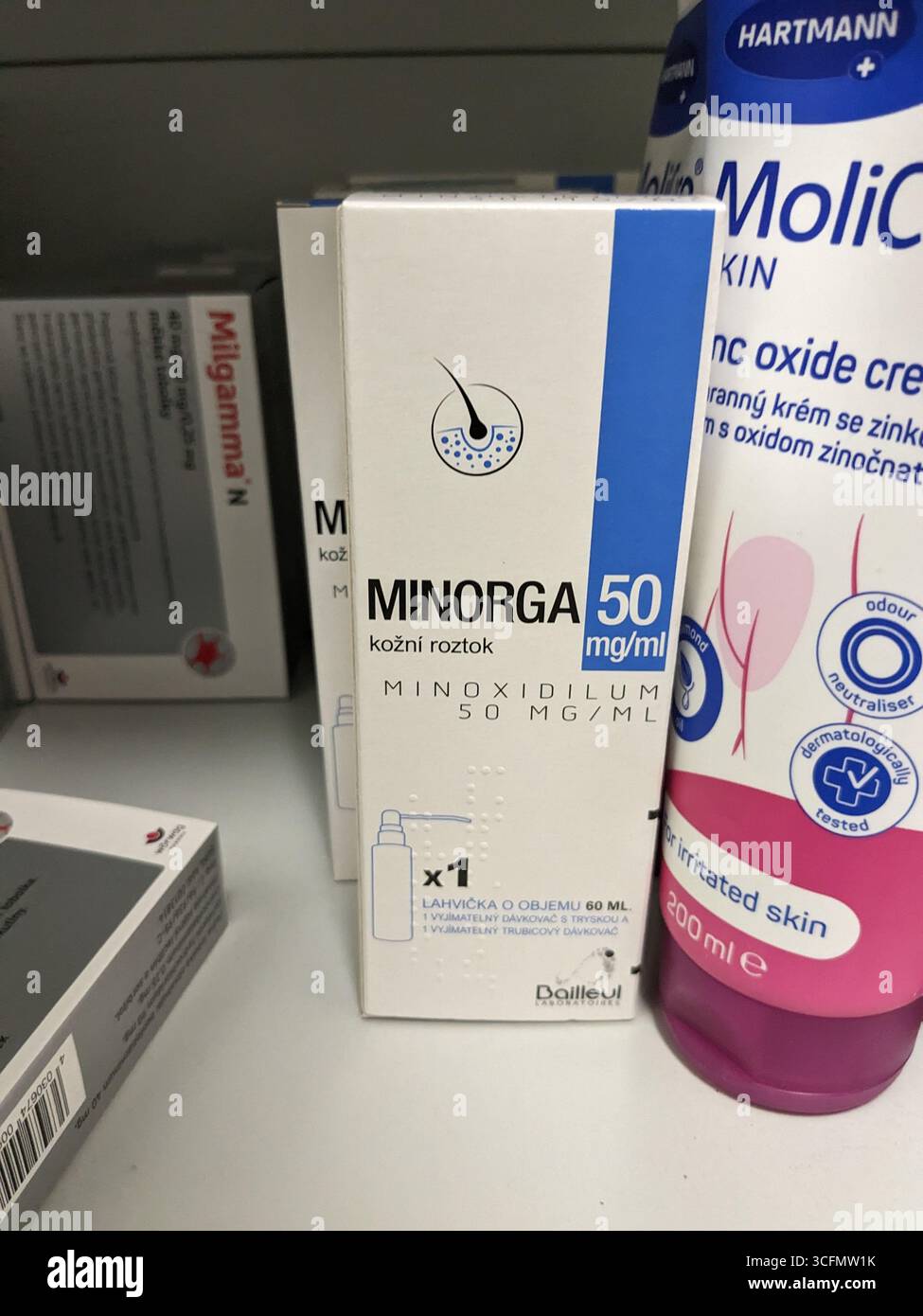 Prague,Czech Republic-May 6 2025: Minorga minoxidil topical solution ...