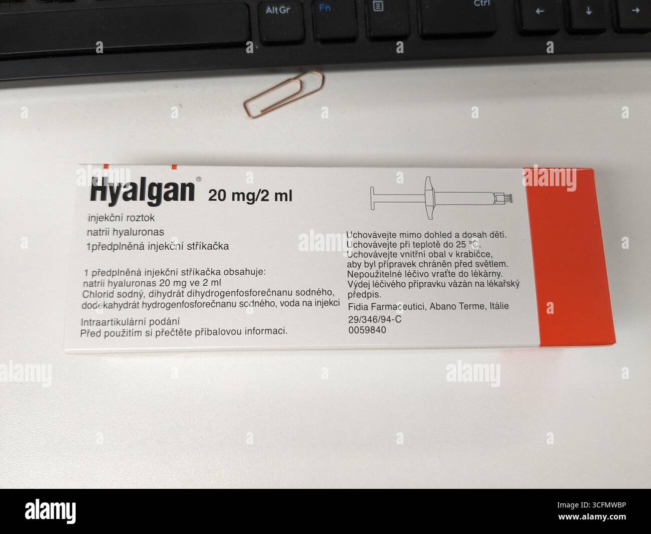 Prague,Czech Republic-May 6 2025: Hyalgan sodium hyaluronate injection ...