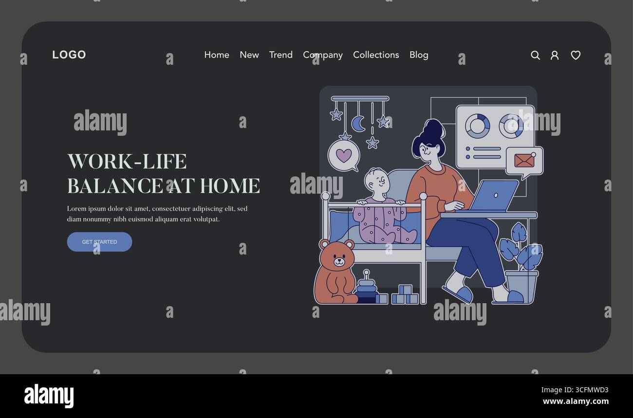 Working mother nursery Stock Vector Images - Alamy