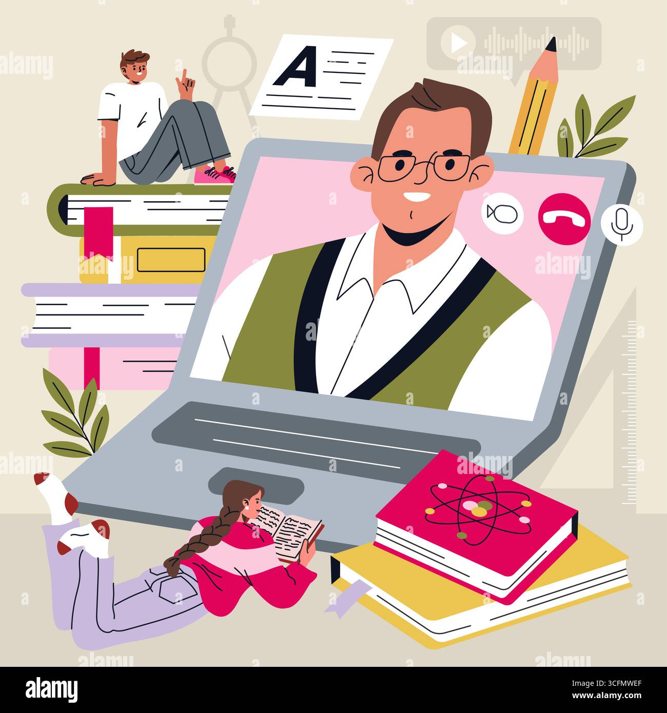 Student expression classroom Stock Vector Images - Alamy