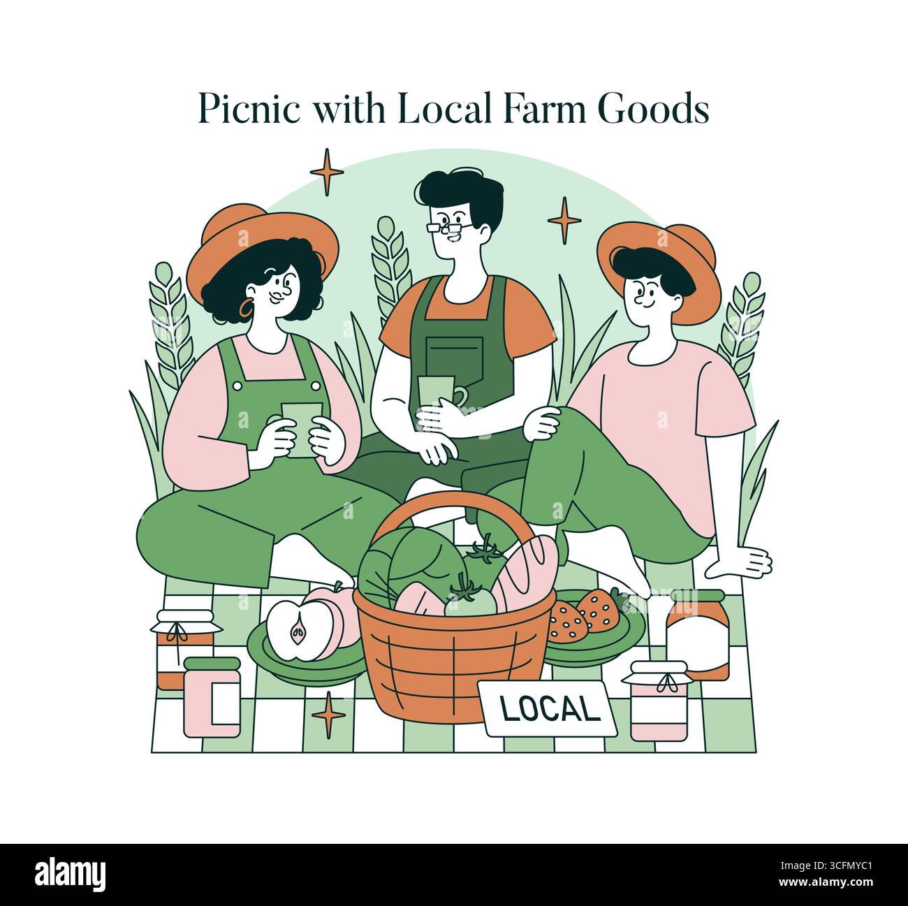 People on grass outdoor Cut Out Stock Images & Pictures - Alamy