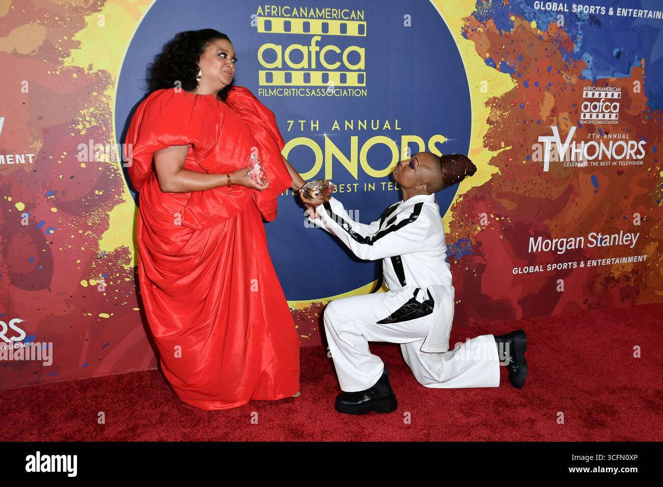 Michelle Buteau, left, and Nneka Onuorah attend the 7th Annual AAFCA TV ...