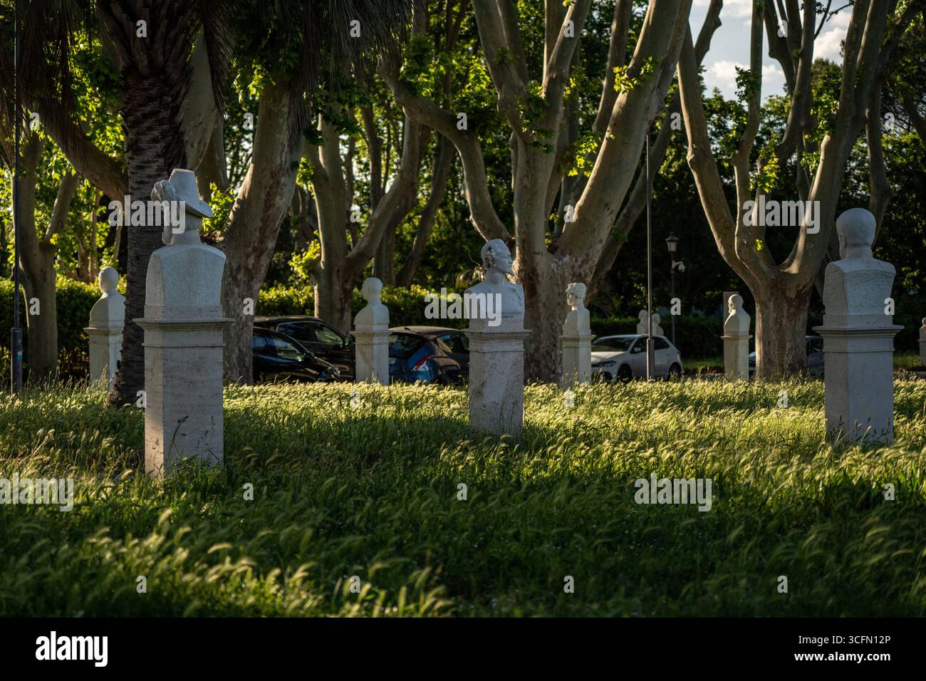 Daily Life in Rome Statues on Janiculum Hill on May 9, 2025 in Rome ...