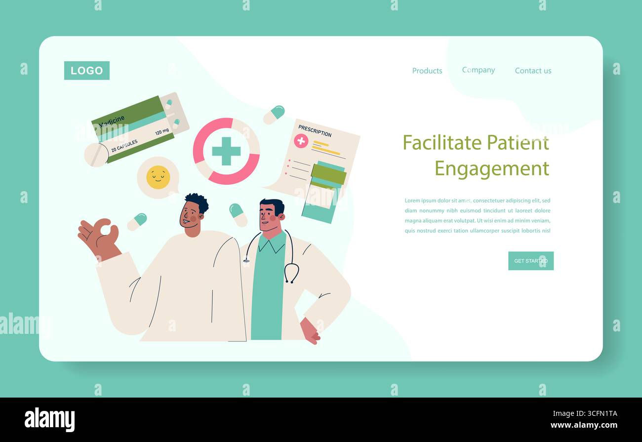 Vector illustration of two healthcare professionals discussing patient ...