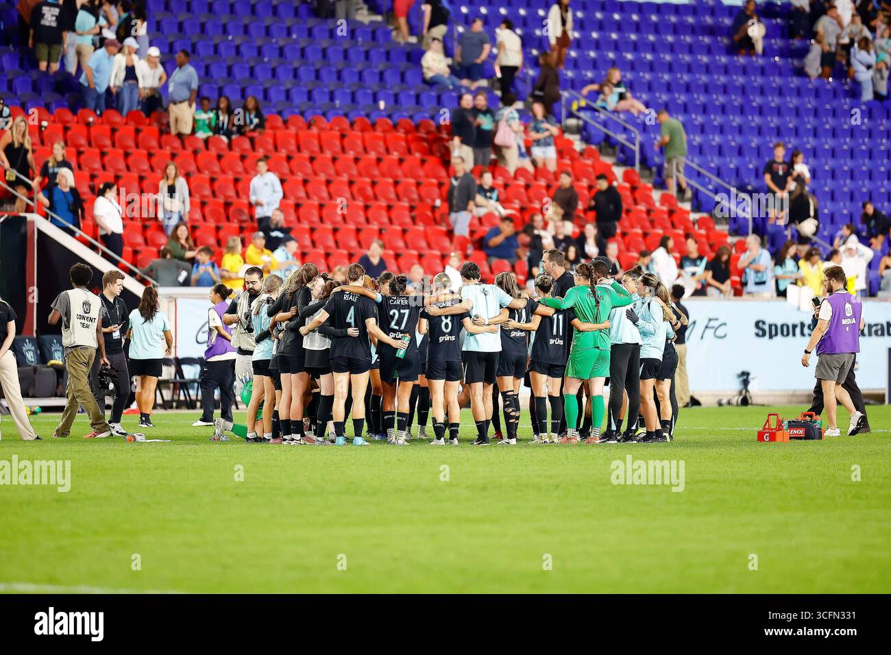 August 23, 2025: After the game, the Gotham FC huddles up at Sports ...