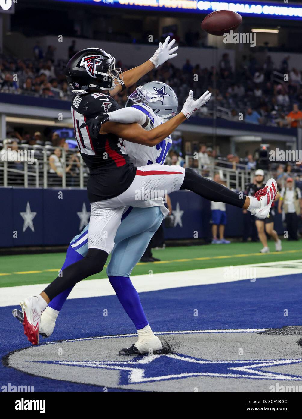 Dallas Cowboys cornerback Robert Rochell (30) breaks up a pass intended ...