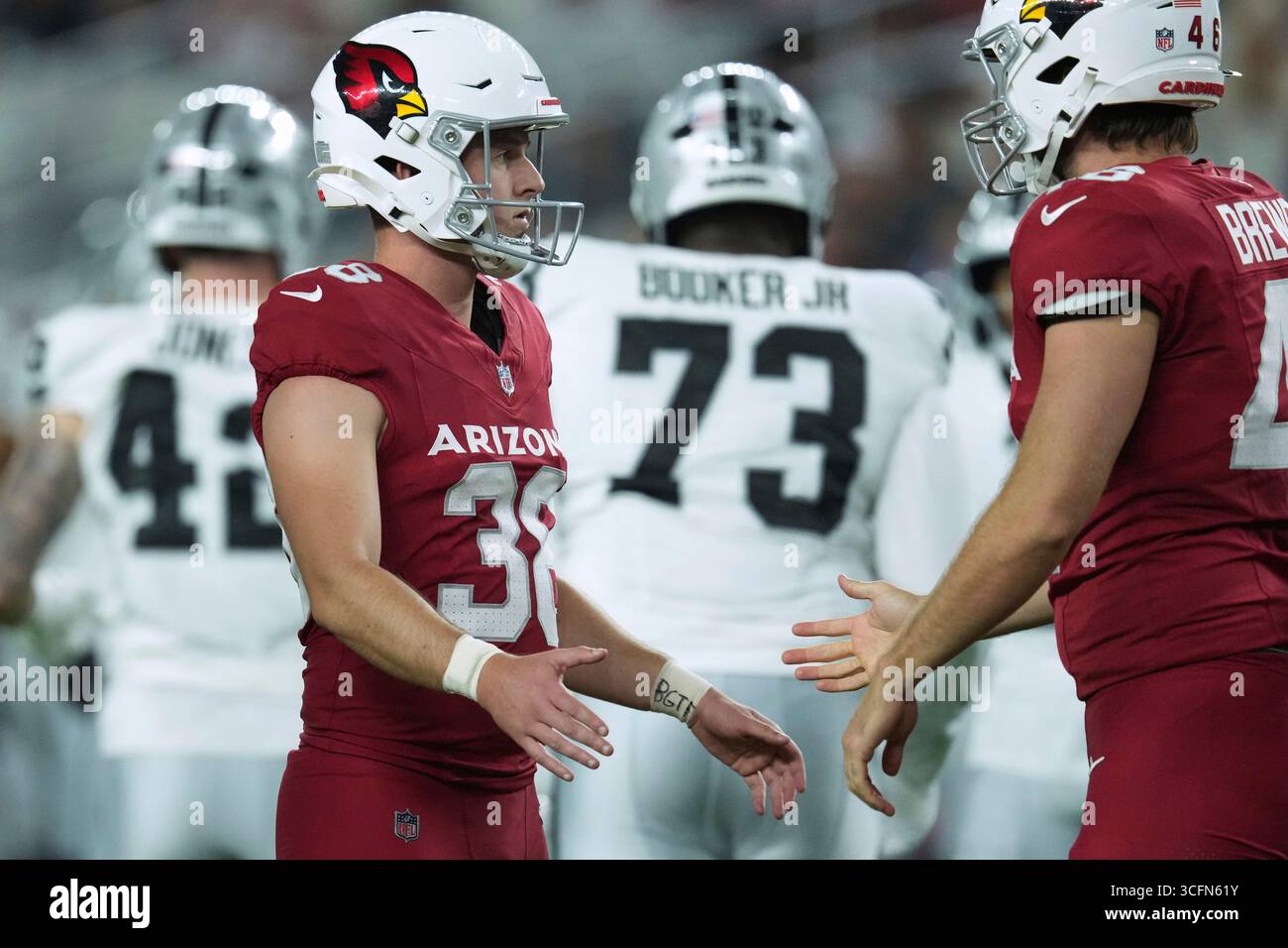 Arizona Cardinals kicker Chad Ryland (38) celebrats his field goal ...