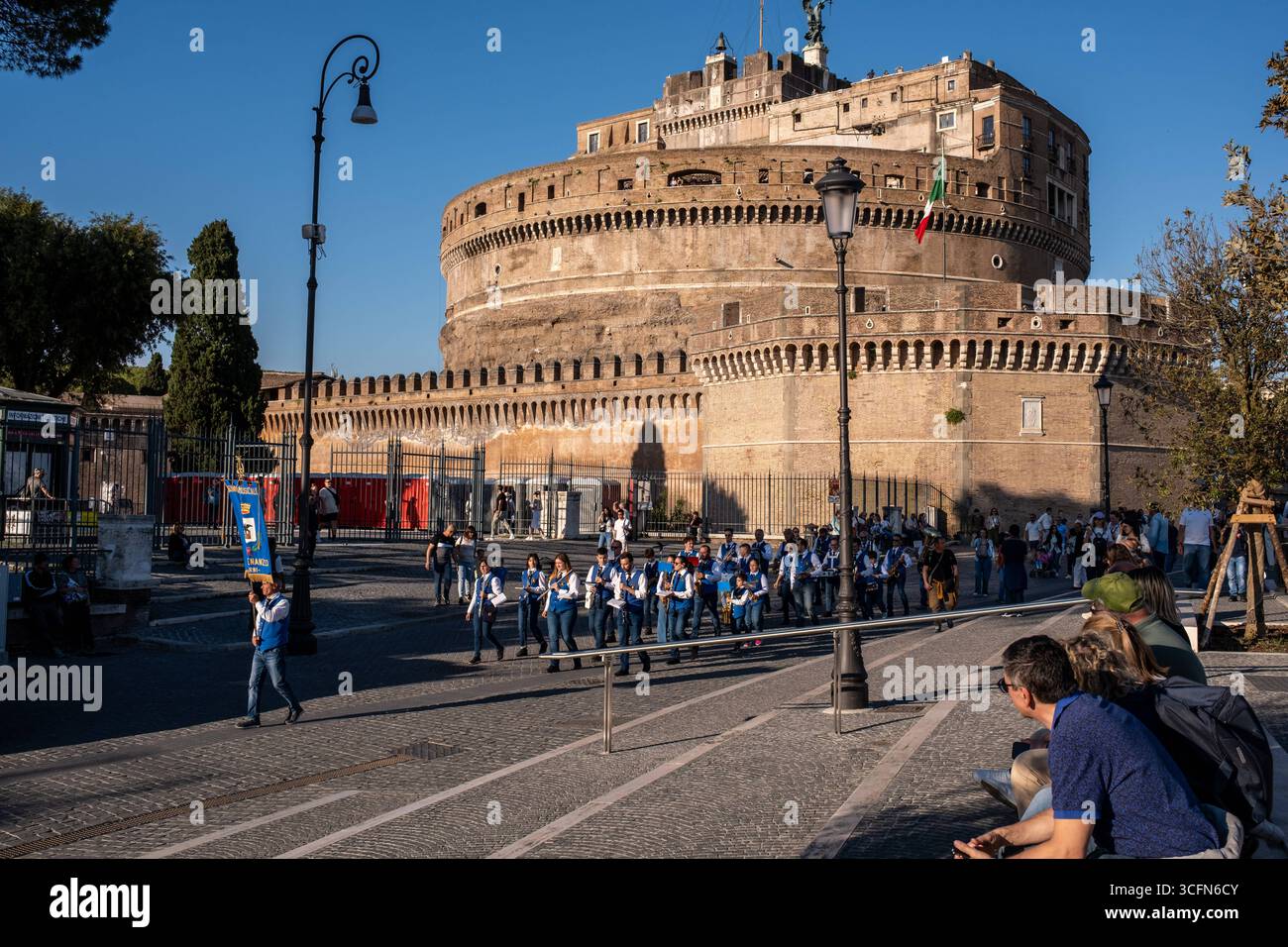 Daily Life in Rome A marching band next to Castel Sant Angelo on May 10 ...