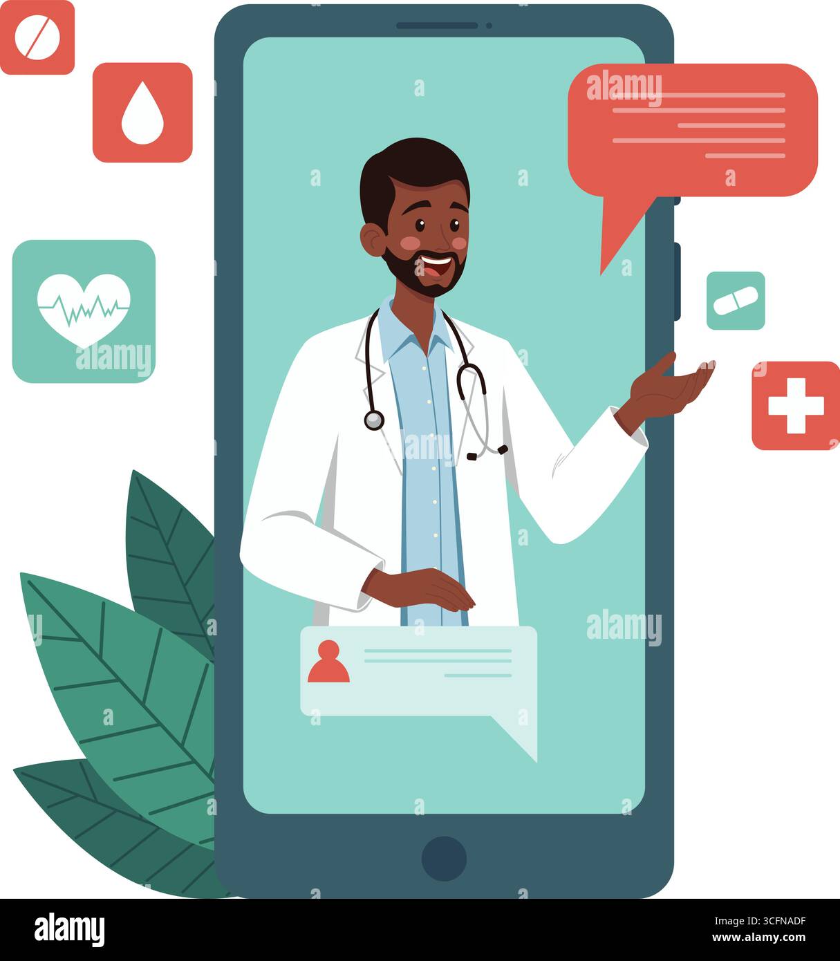 Skinned doctor Stock Vector Images - Alamy