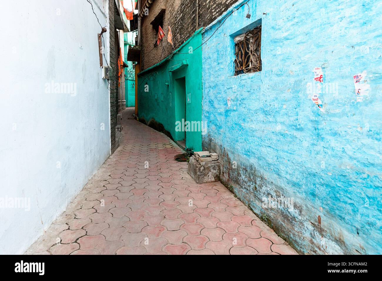 Street in Old part of Shivrinarayan city, important pilgrimage site for ...