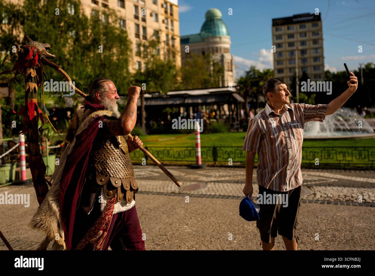 Constantin "The Castor" Lapusneanu, wearing a Dacian warrior outfit ...