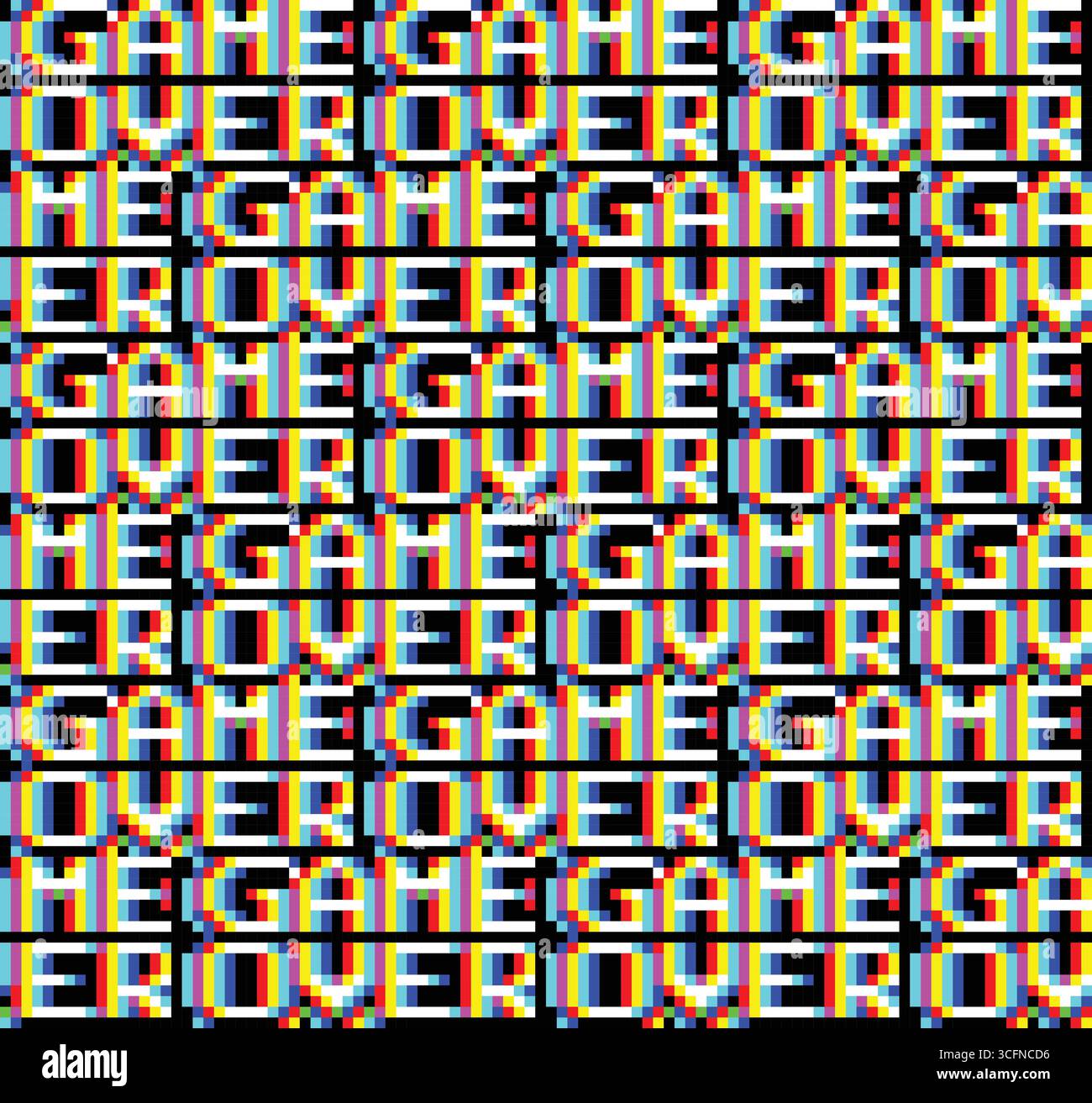 The seamless pixel background with text Stock Vector Image & Art - Alamy