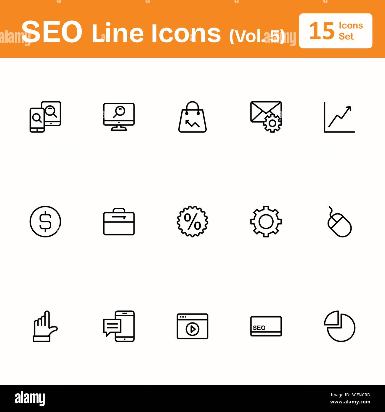 Seo search hand icon Stock Vector Images - Alamy