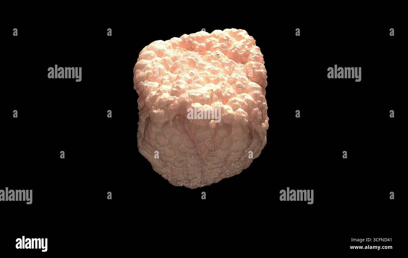 Cancer cell medical object on black bg 3d render Stock Photo - Alamy