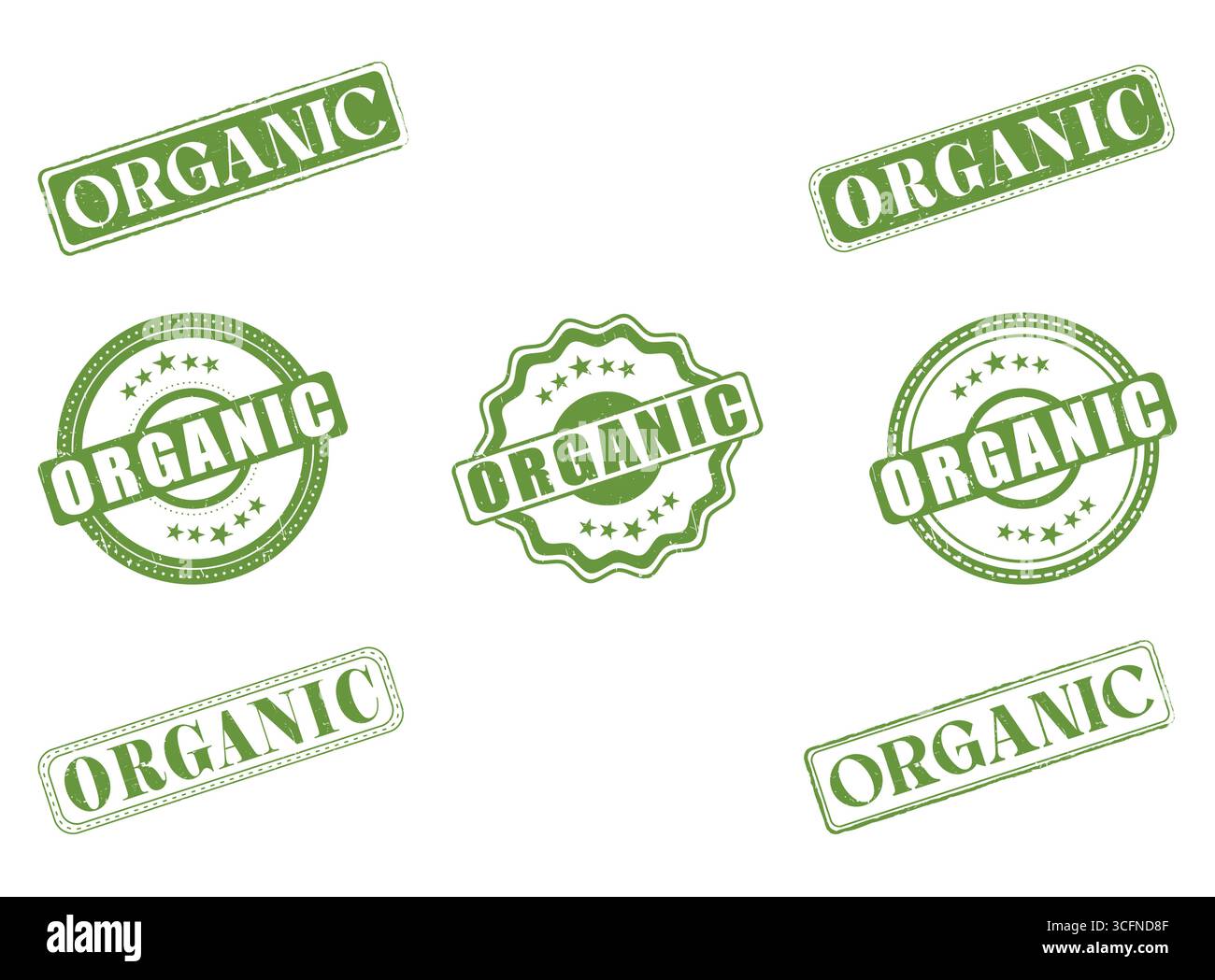 Organic product stamp round hi-res stock photography and images - Alamy