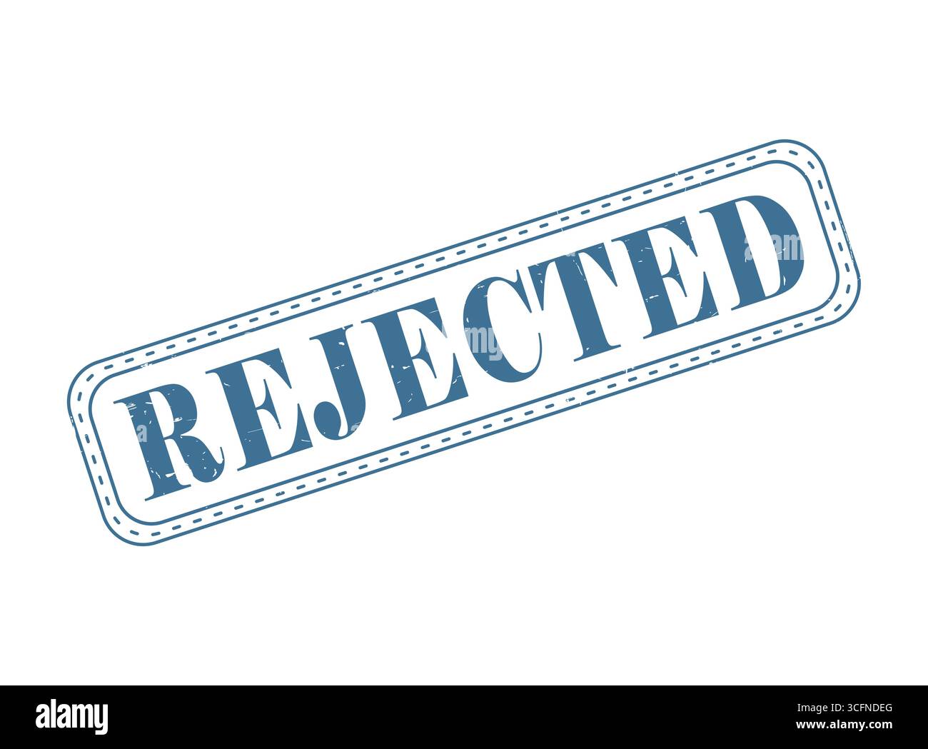 A Rejected Rubber Stamp Seal with an Outline Stock Vector Image & Art ...