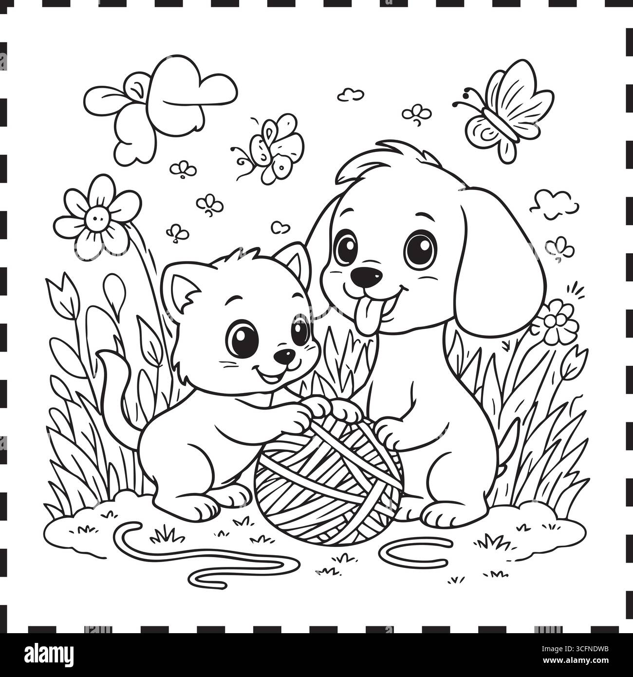 Kids Coloring Pages Drawing Stock Vector Image & Art - Alamy