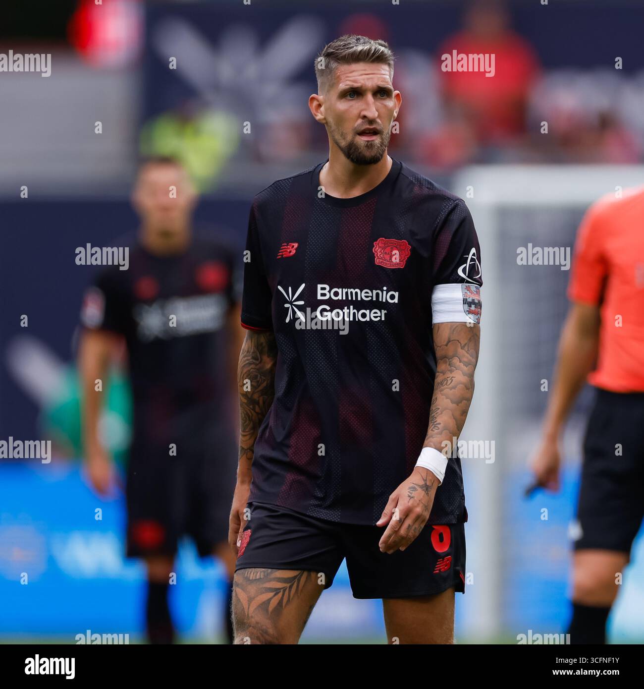 Robert Andrich of Bayer Leverkusen looks on during the German 1 ...