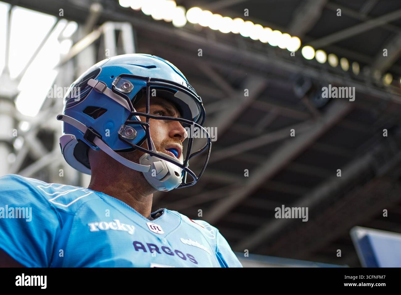quarterback Nick Arbuckle #4 of Toronto Argonauts looks on before the ...