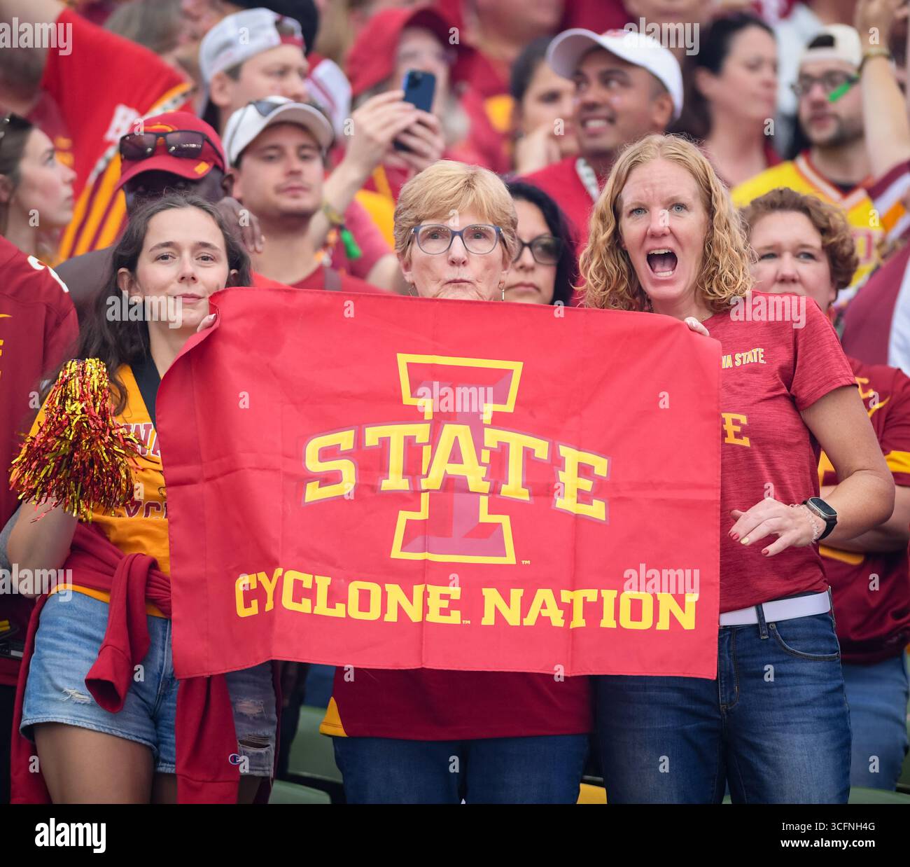 Dublin, Ireland. 23rd August, 2025. Iowa State Cyclones fans at the ...