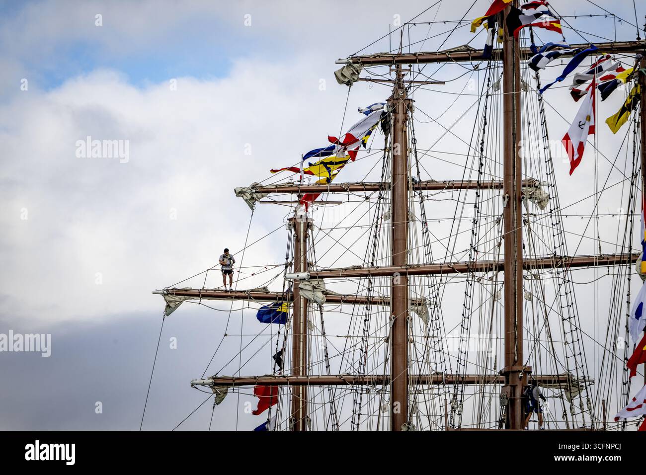 AMSTERDAM - Visitors and ships during Sail in Amsterdam. The tenth ...