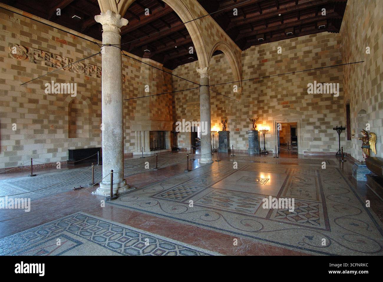 Greece Rhodes The interior of the Palace of the Great Masters Stock ...