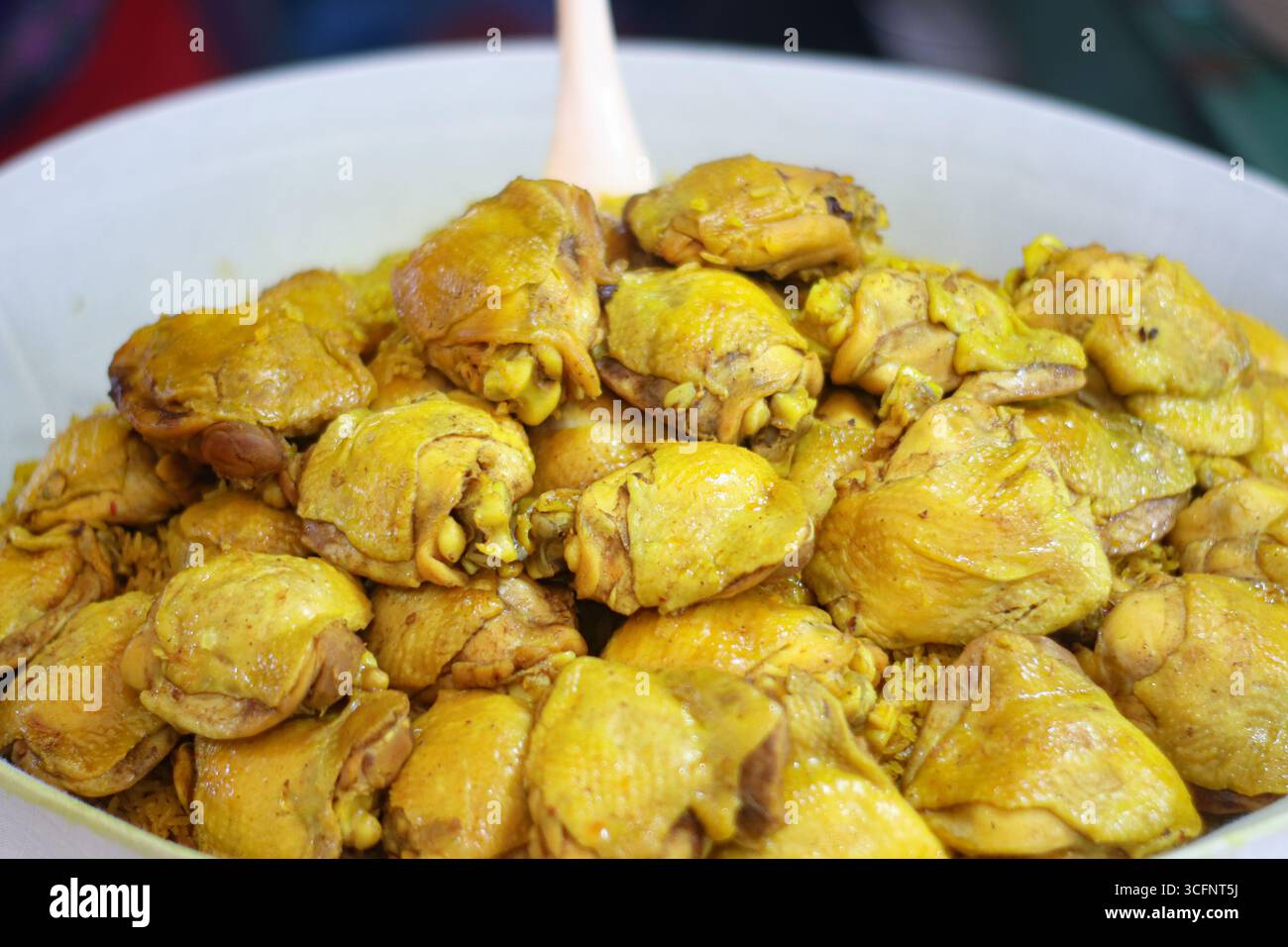 Thai Muslim chicken biryani with turmeric rice, a halal street food ...