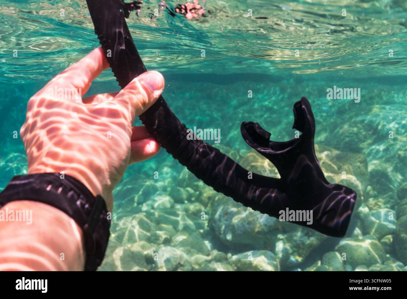 First person snorkeling sea underwater hi-res stock photography and ...