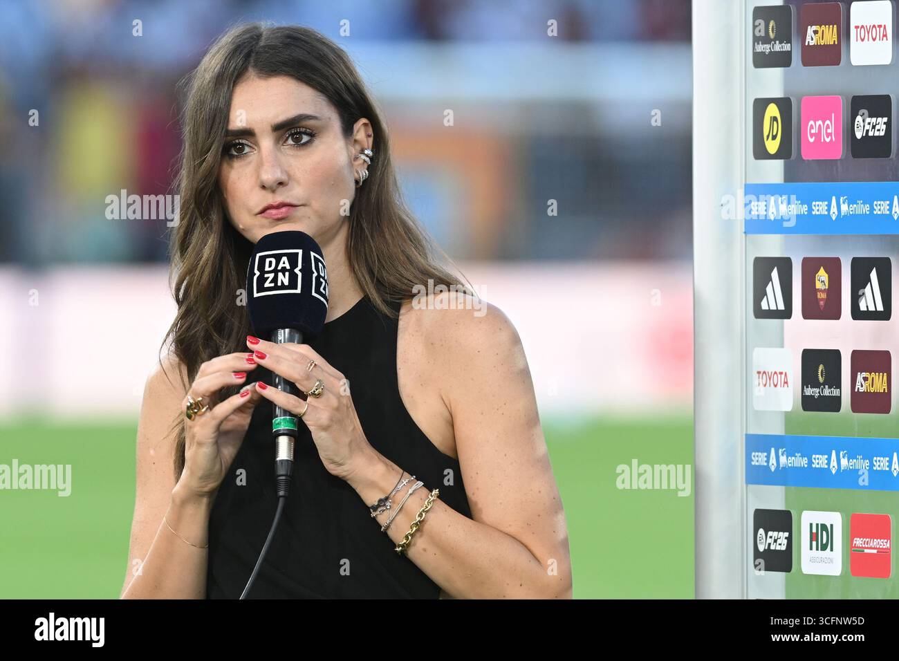 Federica Zilli Dazn commentator during the Serie A Enilive between As ...