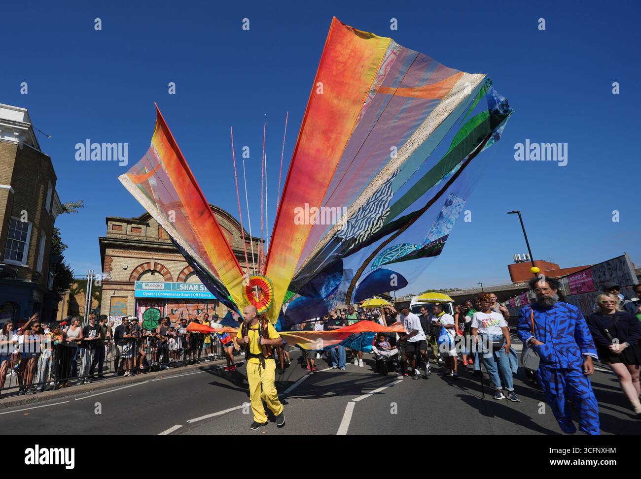 Kinetika Bloco rehearsing, ahead of the opening ceremony of the ...