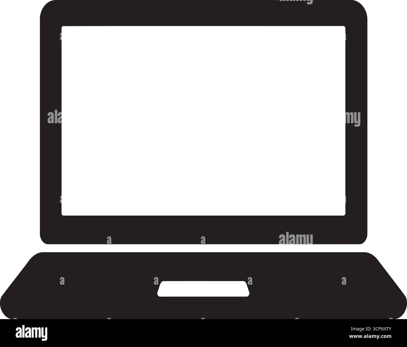 Notebook laptop keyboard vector Black and White Stock Photos & Images ...