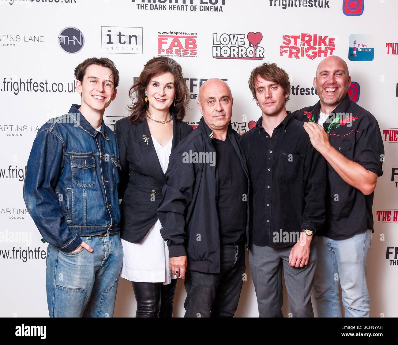 London, UK. 23 August 2025. (L-R) Jake Mavis, Michele Moran, Matt ...