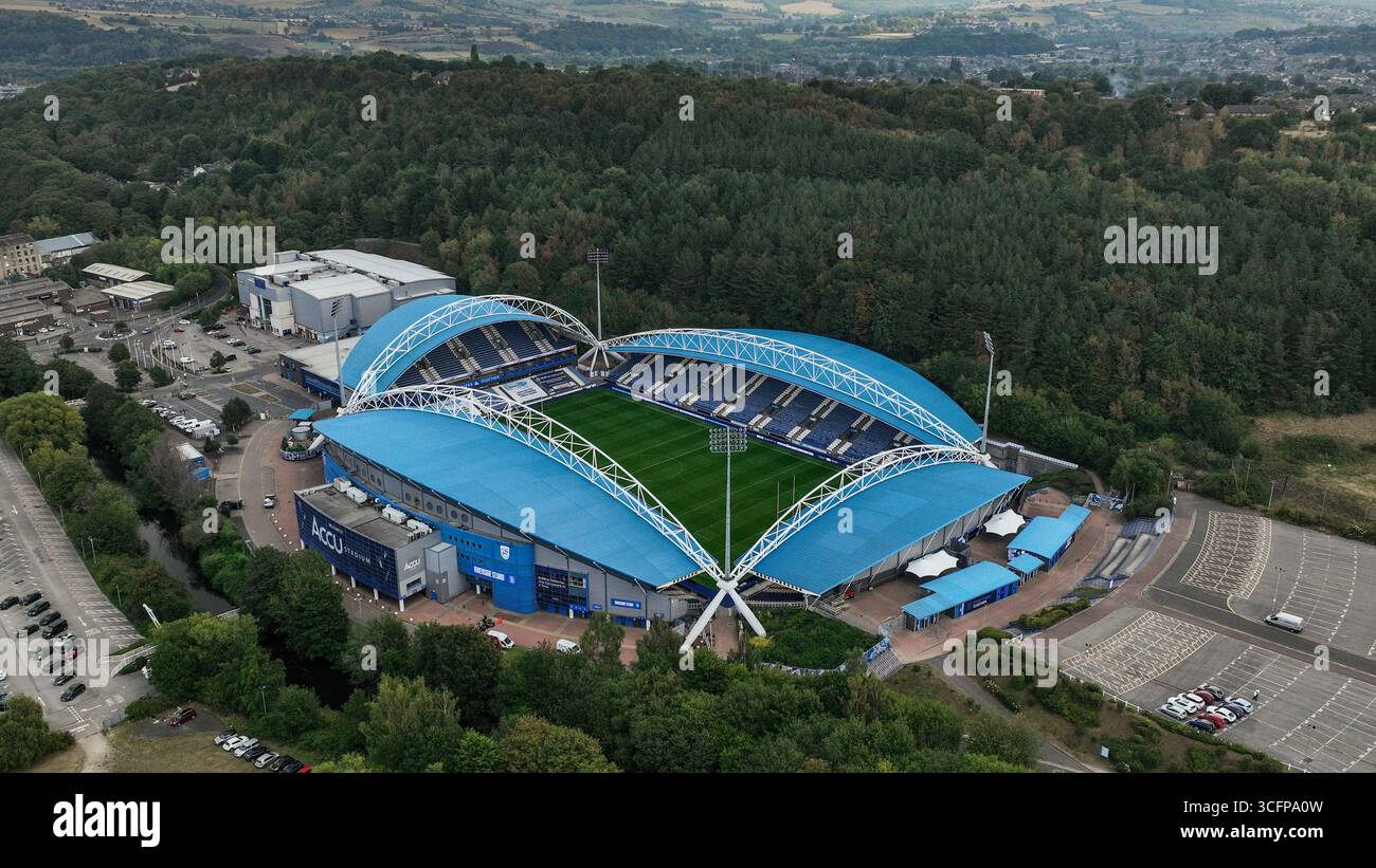 An aerial view of Accu Stadium ahead of the Betfred Super League Round ...