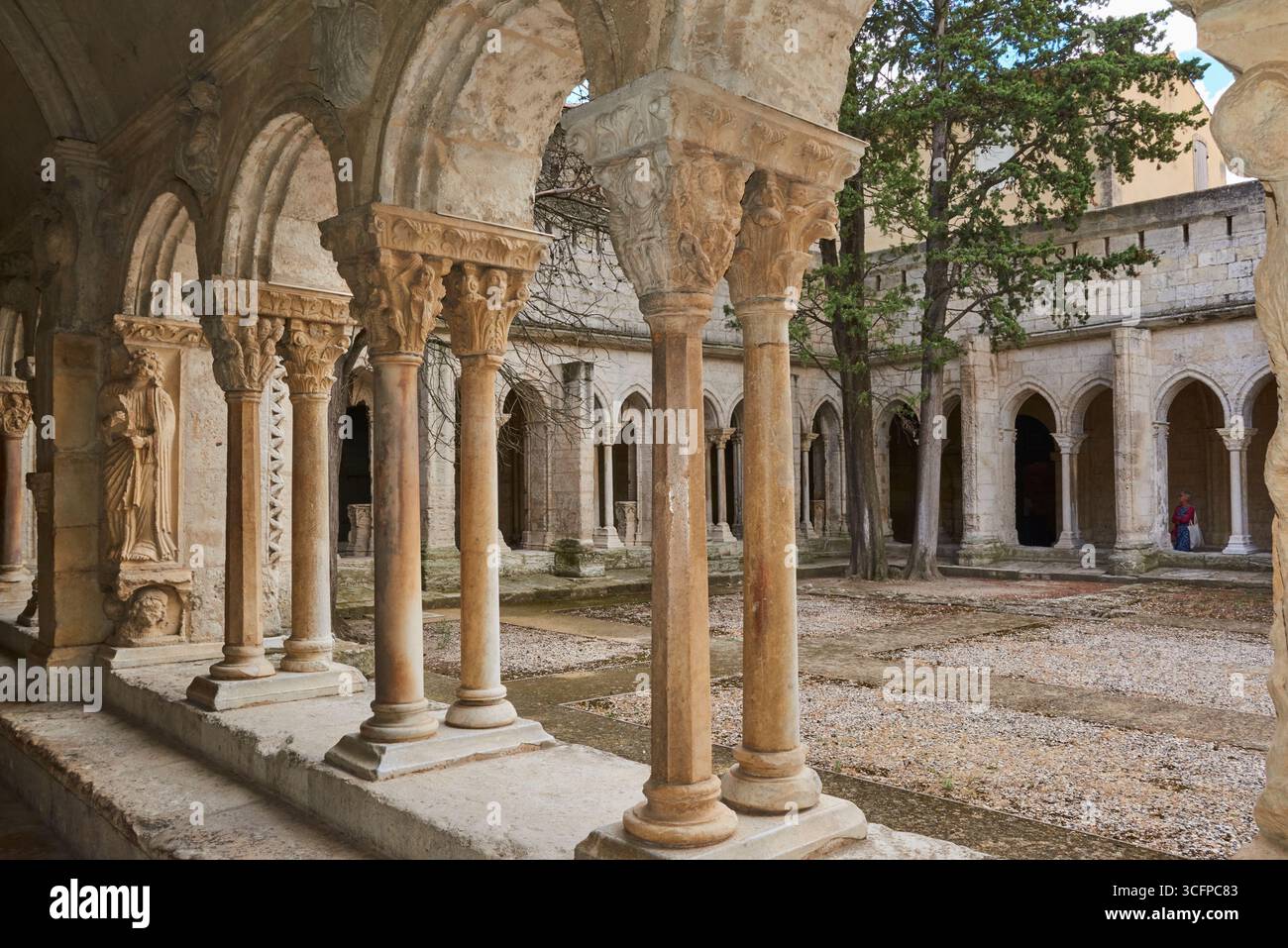 The historic cloisters of Saint Trophime church, Arles, Provence ...