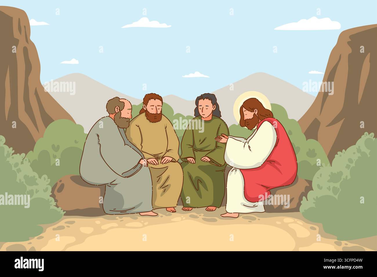 Beautiful landscape holy bible Stock Vector Images - Alamy